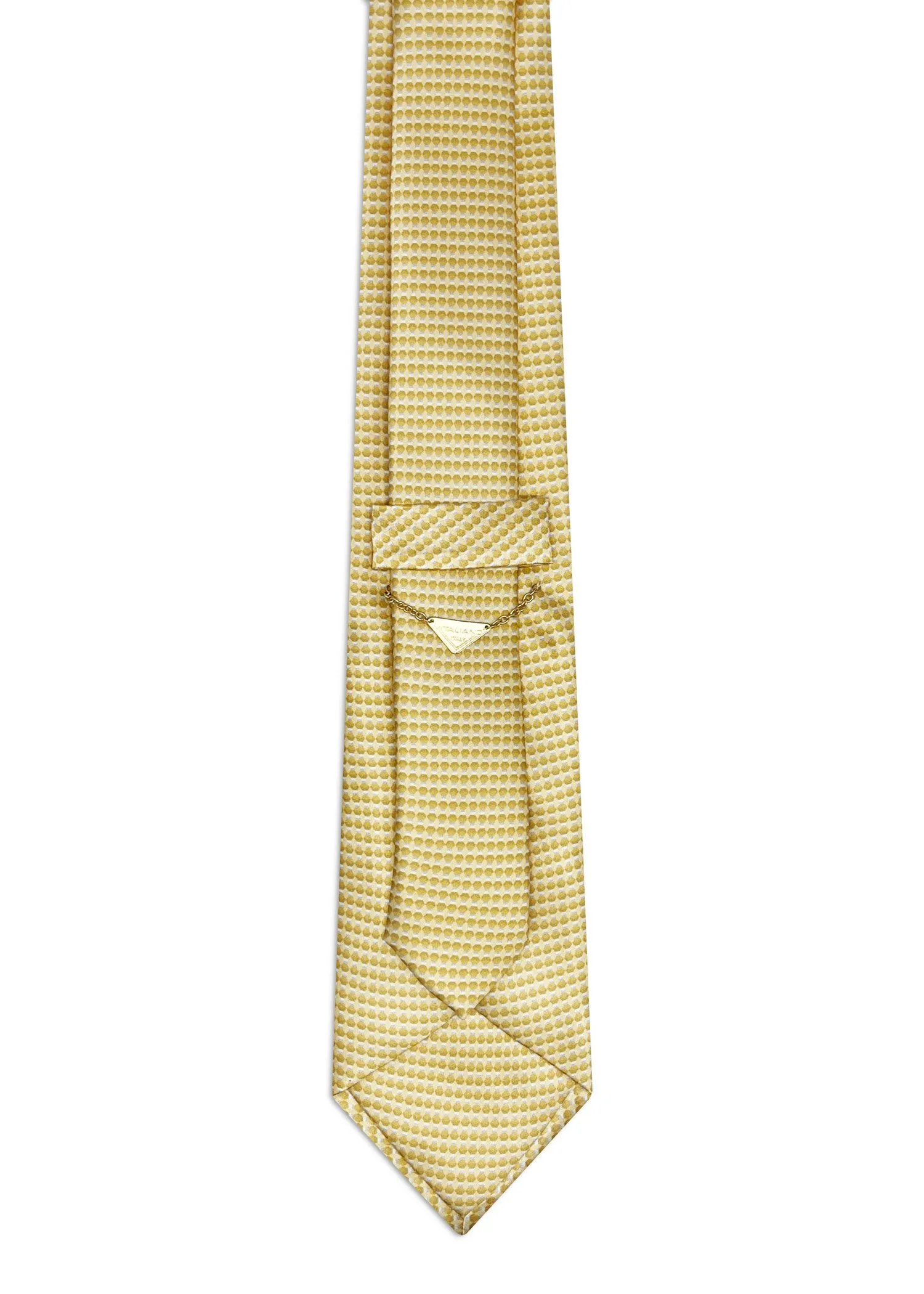 Classic Yellow tie and Pocket Square set with Abstract pattern - Vitaliano