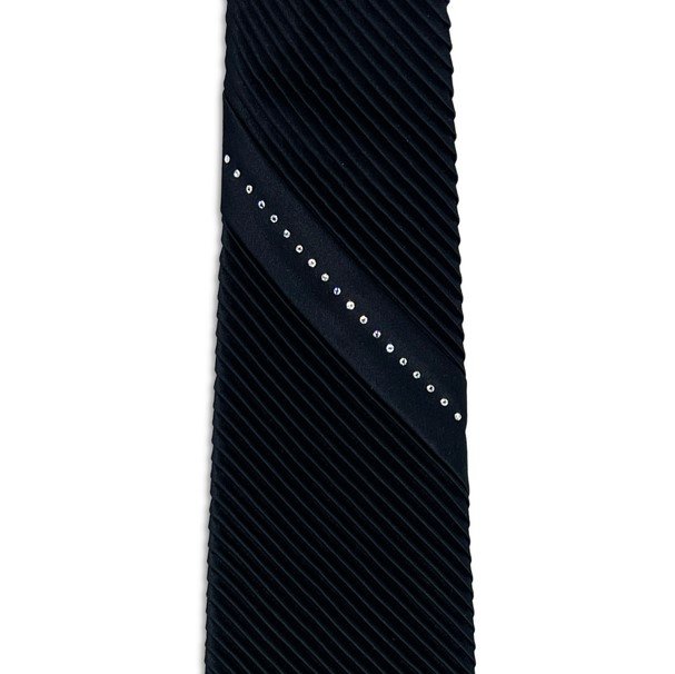 Cravatta Plissè Nera con Swarovski Demi LordNUOVO - Vitaliano