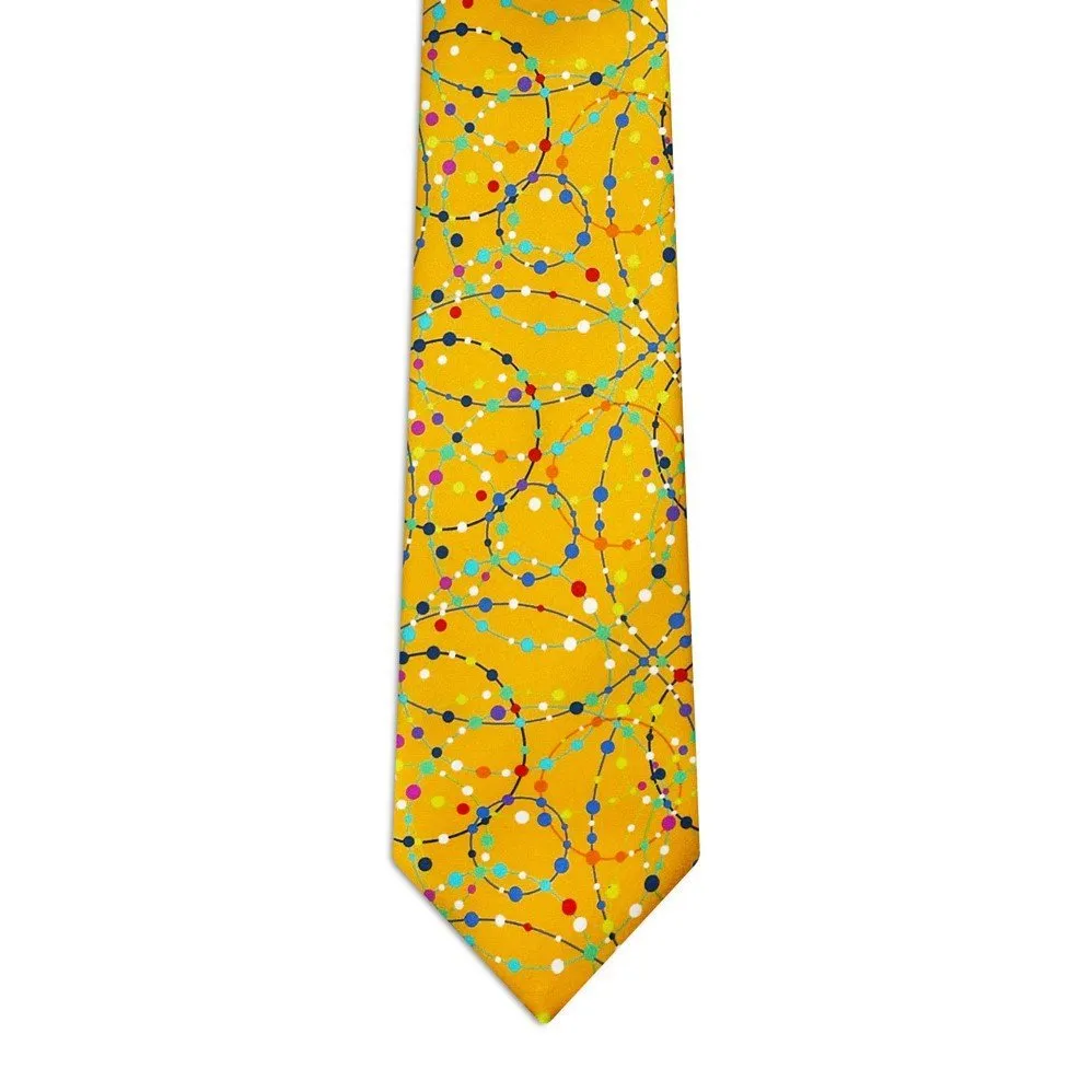 Classic Yellow Tie with Multicolored Polka Dot - Vitaliano