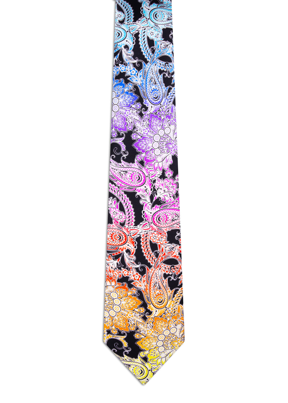 Classic Signature Tie with Gradient Multicolor Paisley - Vitaliano