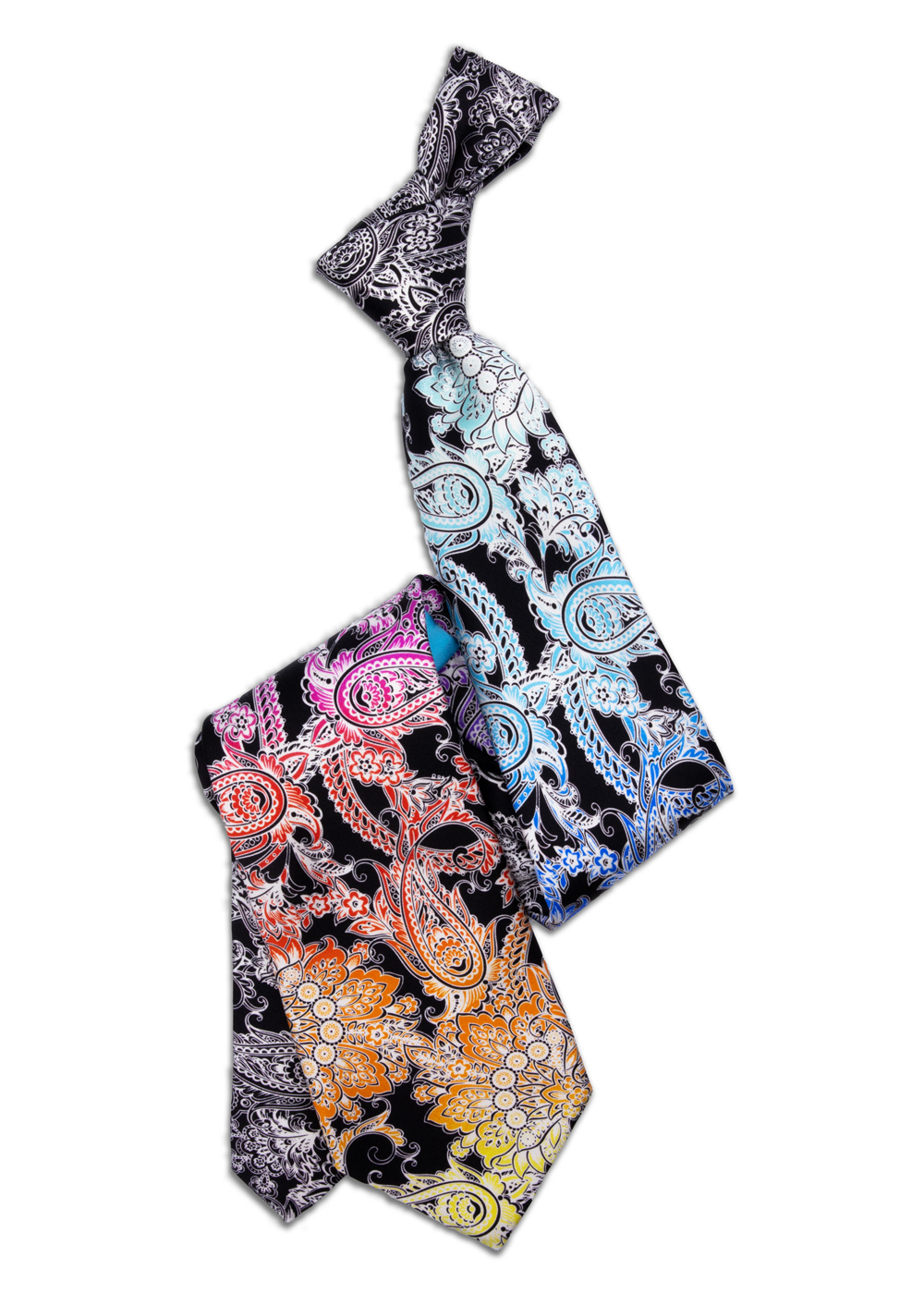 Classic Signature Tie with Gradient Multicolor Paisley - Vitaliano