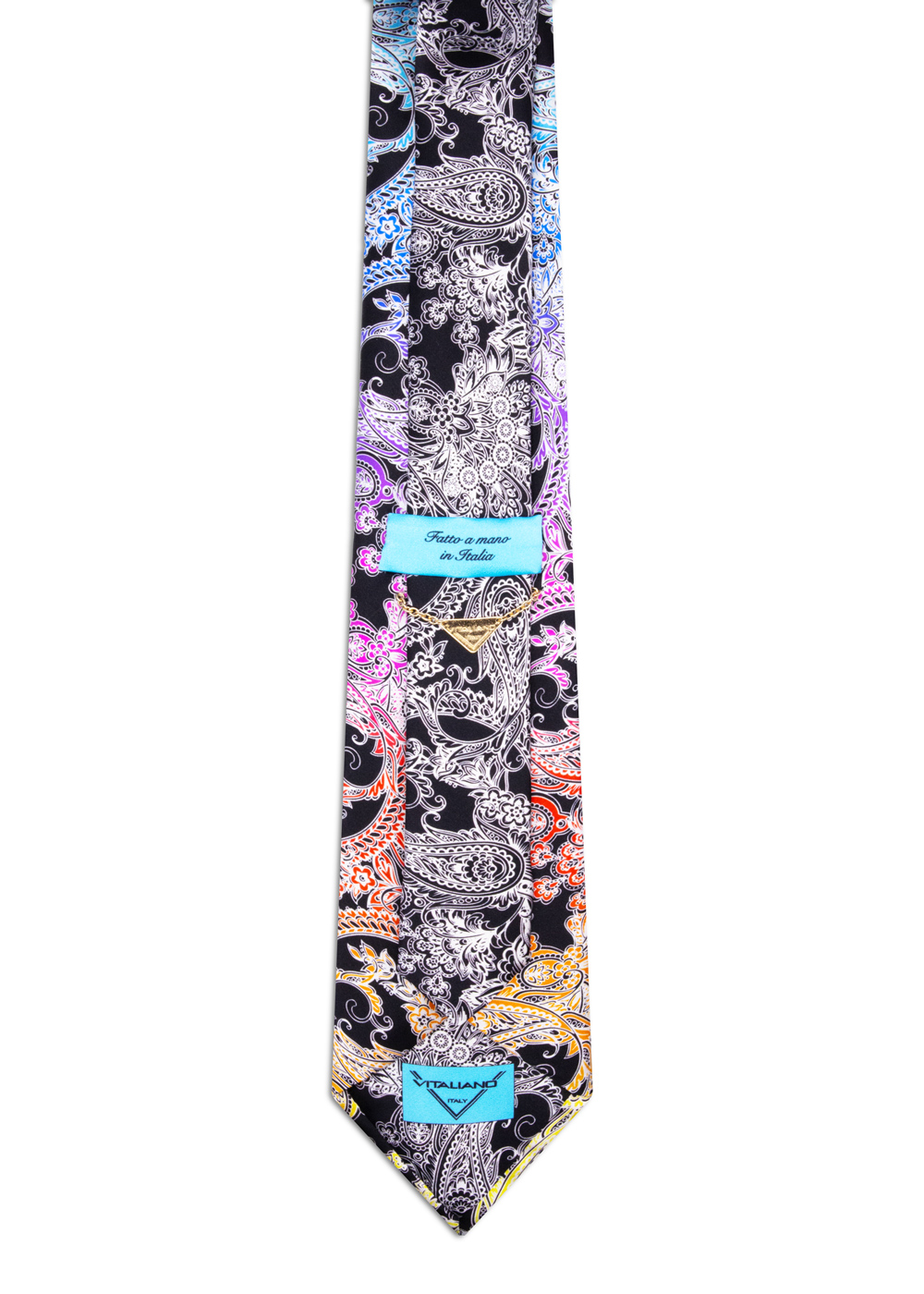 Classic Signature Tie with Gradient Multicolor Paisley - Vitaliano