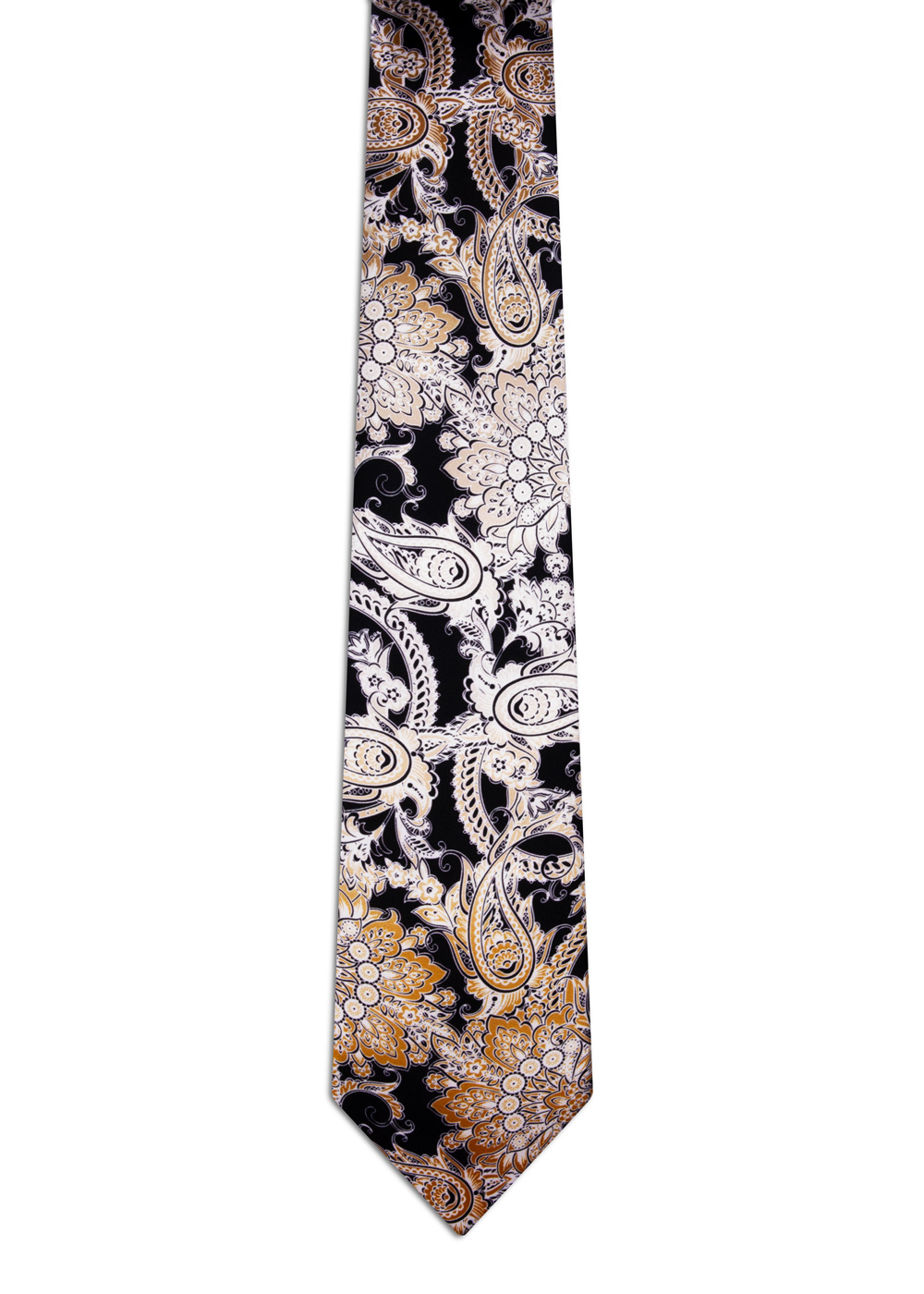 Classic Signature Tie with Gradient Brown Paisley - Vitaliano