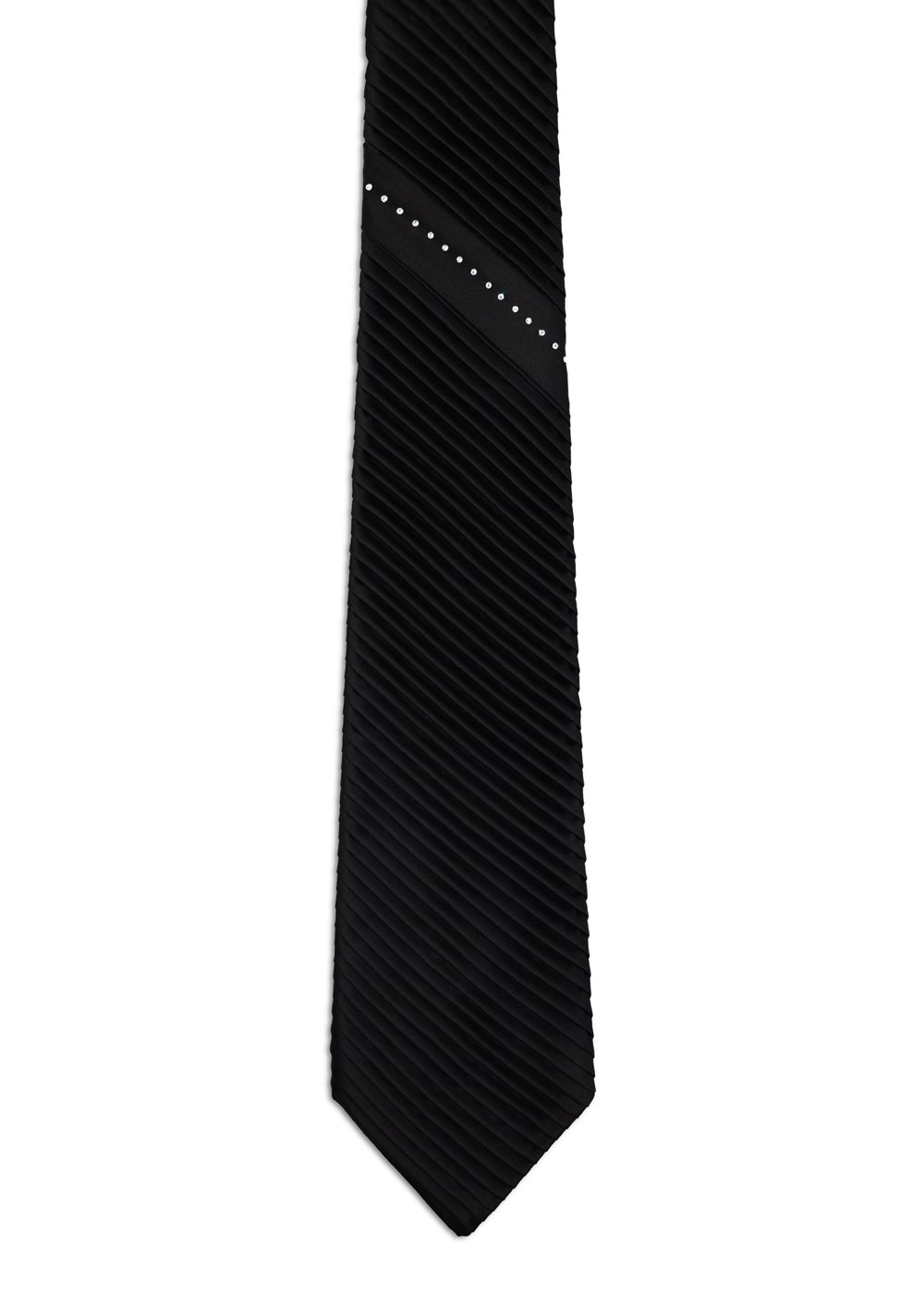 Cravatta Plissè Nera con Swarovski Demi LordNUOVO - Vitaliano